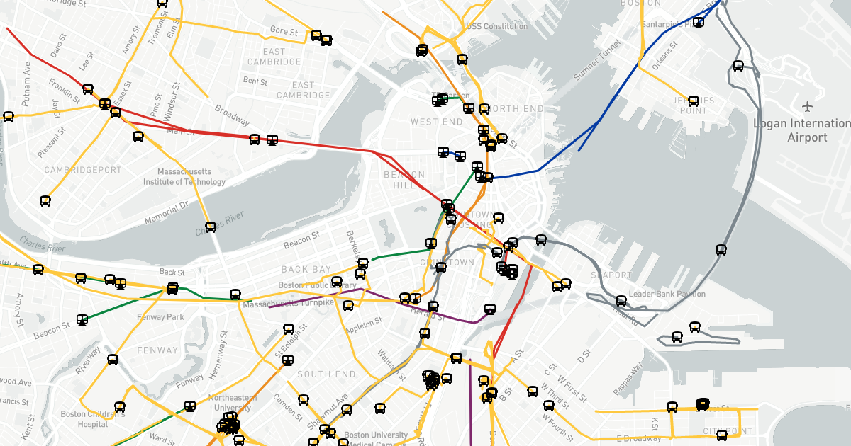 MBTA Live Map - Real-Time System Status